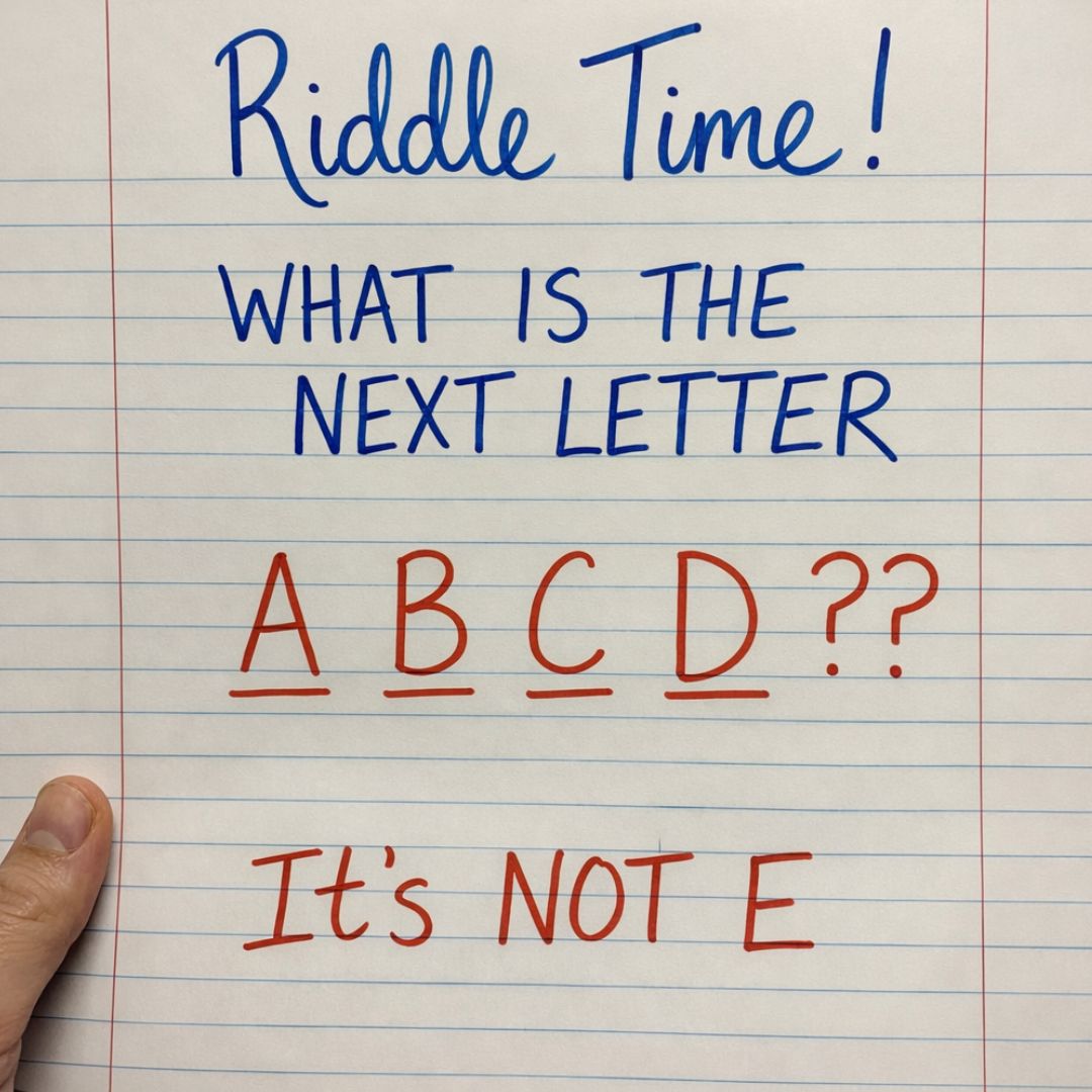 Can you solve this riddle — What is the next letter? - Breaking News