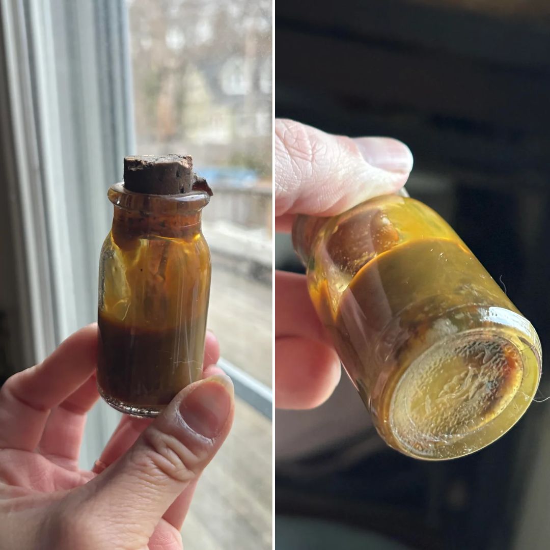 Vial found inside the walls in the kitchen of my parents’ 1886 New ...